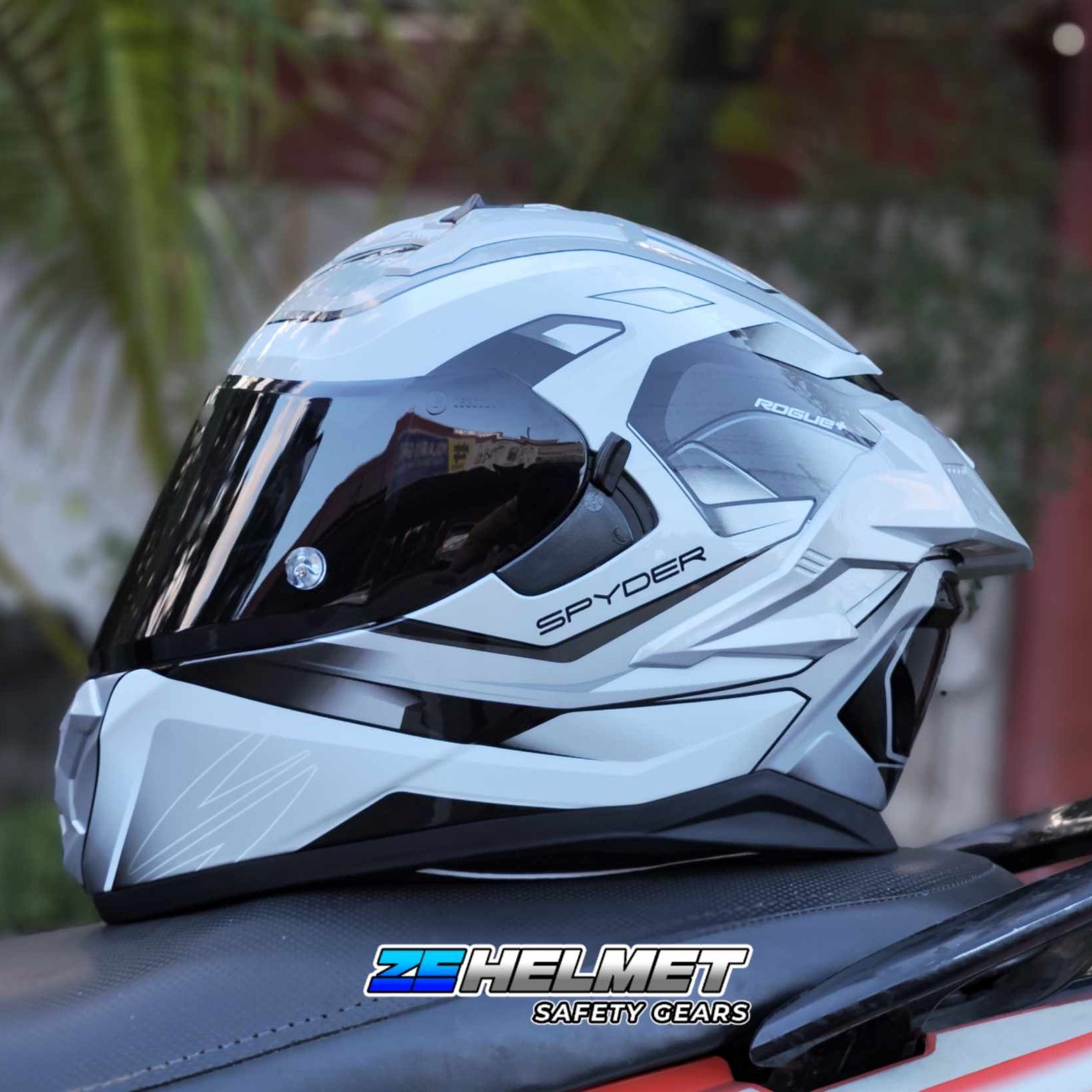 SPYDER ROGUE+ S1 PRIME (Black/Gray/White) FULL FACE - DUAL VISOR (with ...