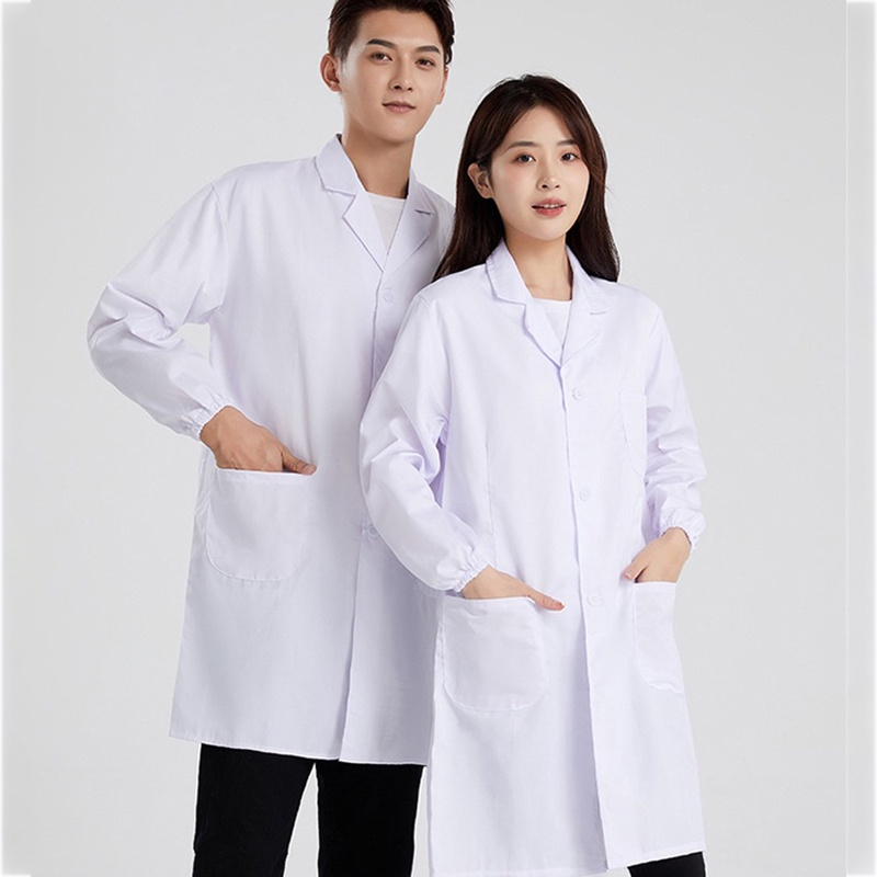 [24H Shipping] Lab Gown Lab Coat Lab Gown For Students White Coat Lab ...