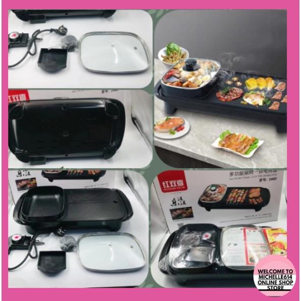 2 in 1 MINI Samgyup Multifunction Electric Hotpot Griller | Lazada PH