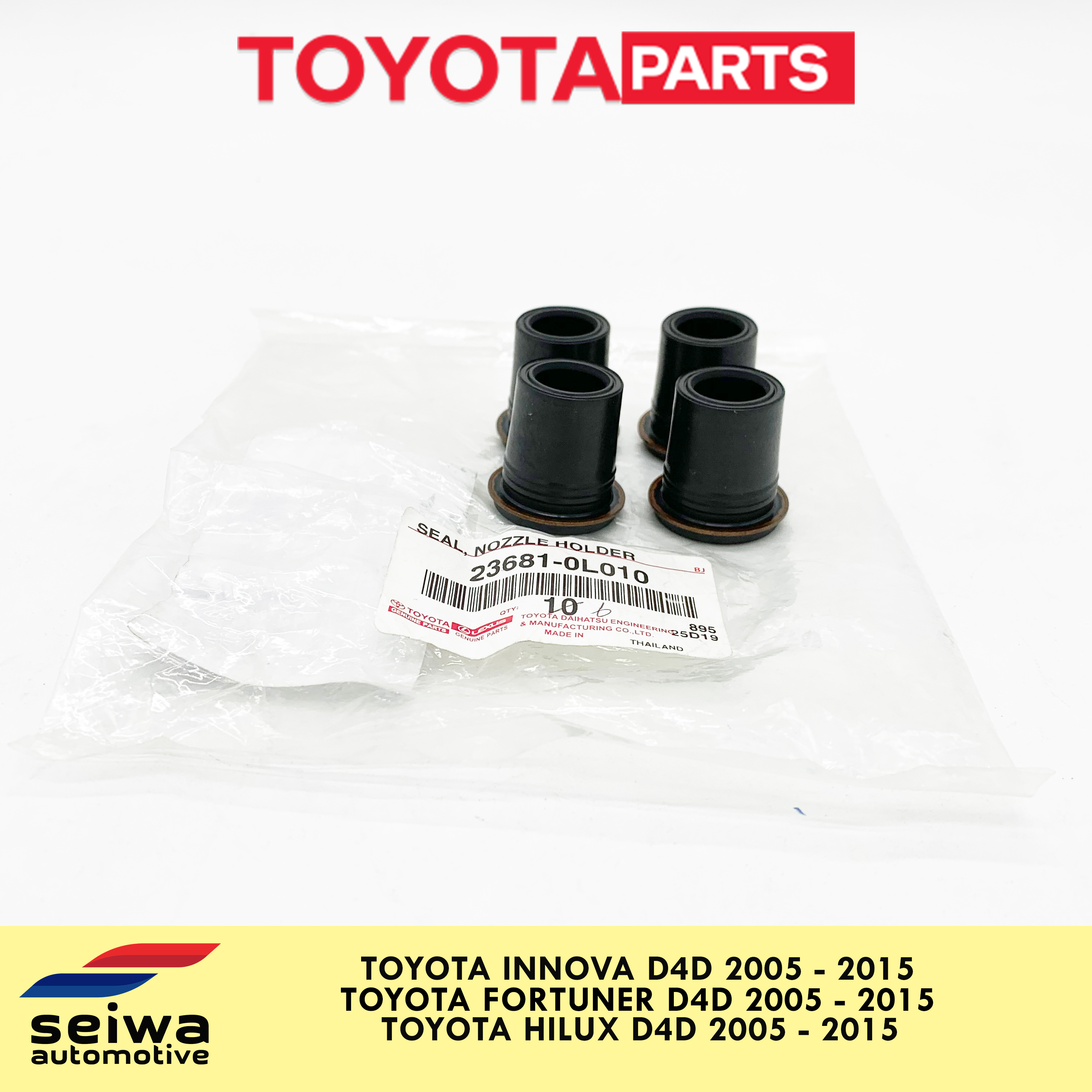 [2005 - 2015 Diesel] Toyota Innova Injector Seal Set - [2005 - 2015 ...
