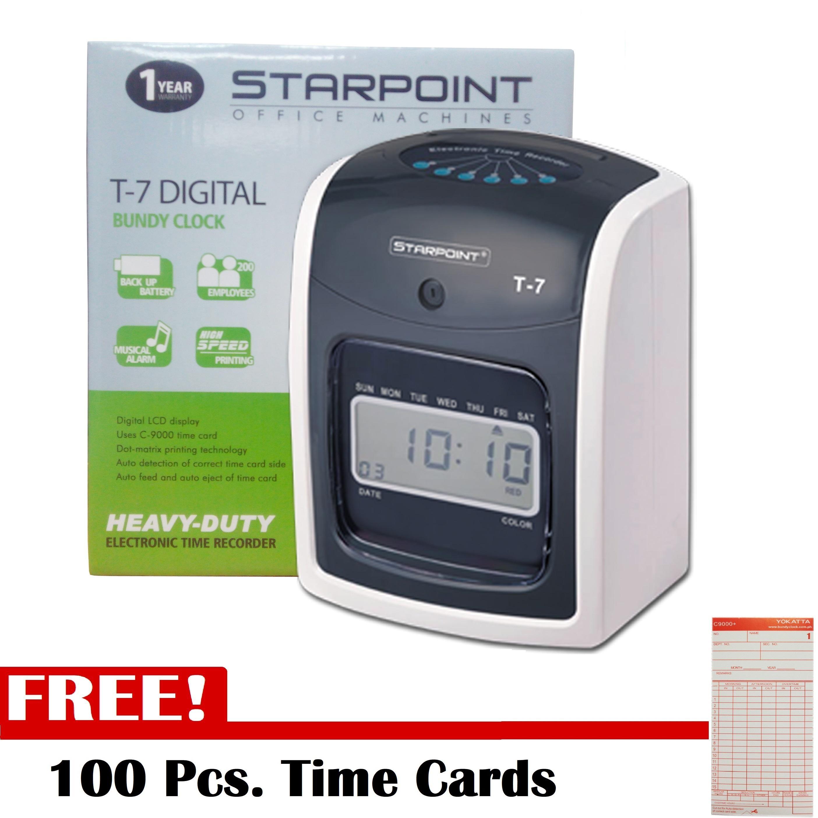 Starpoint T-7 heavy duty digital bundy clock time and attendance ...