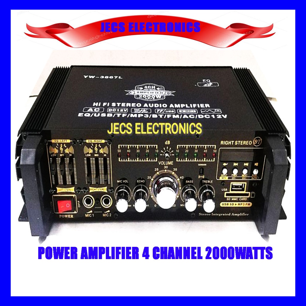 POWER AMPLIFIER 4CHANNEL 2000 WATTS | Lazada PH
