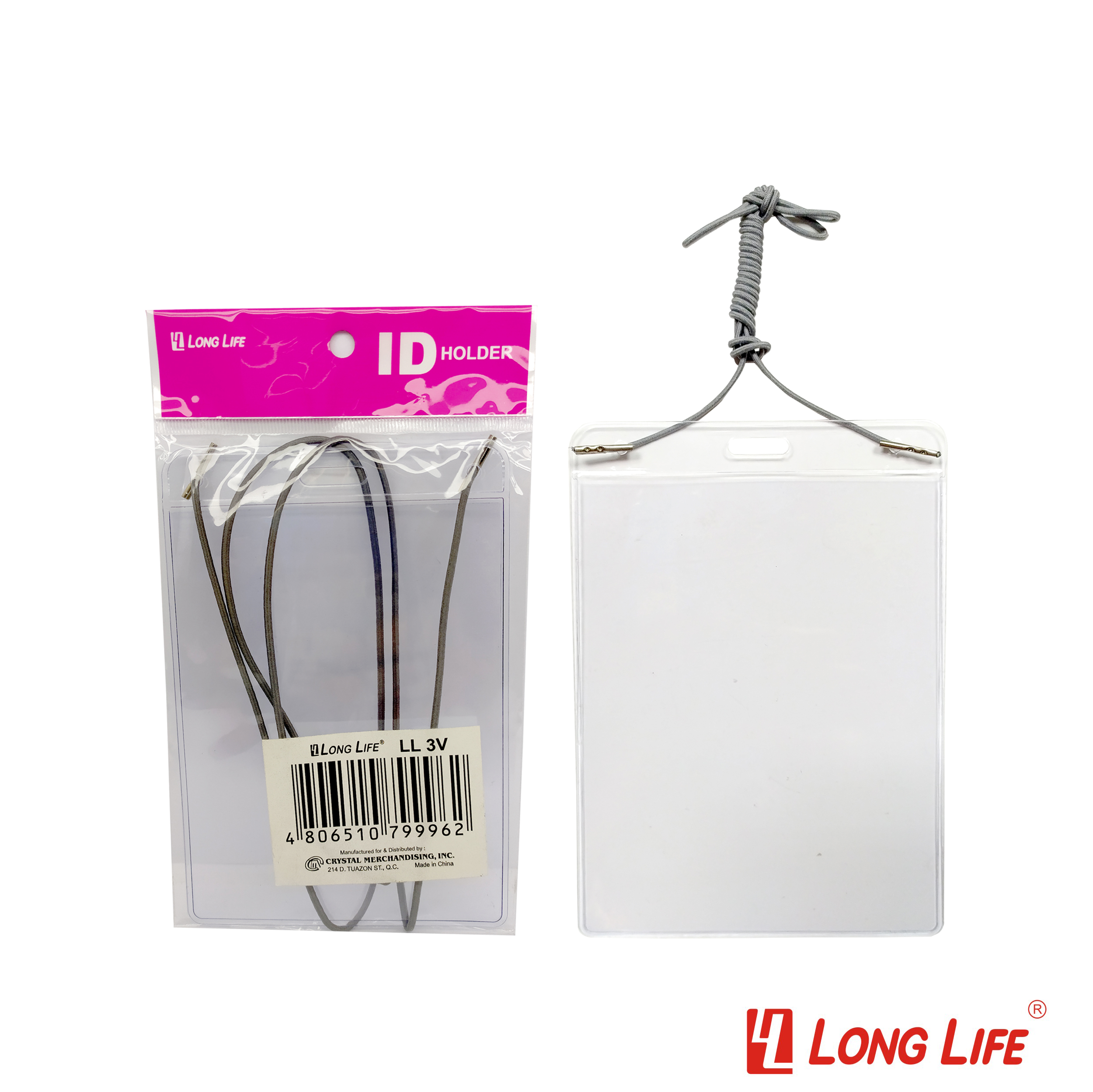 Long Life PVC Plastic ID Jacket Vertical 8.5cmx10.8cm Clear LL3V ...