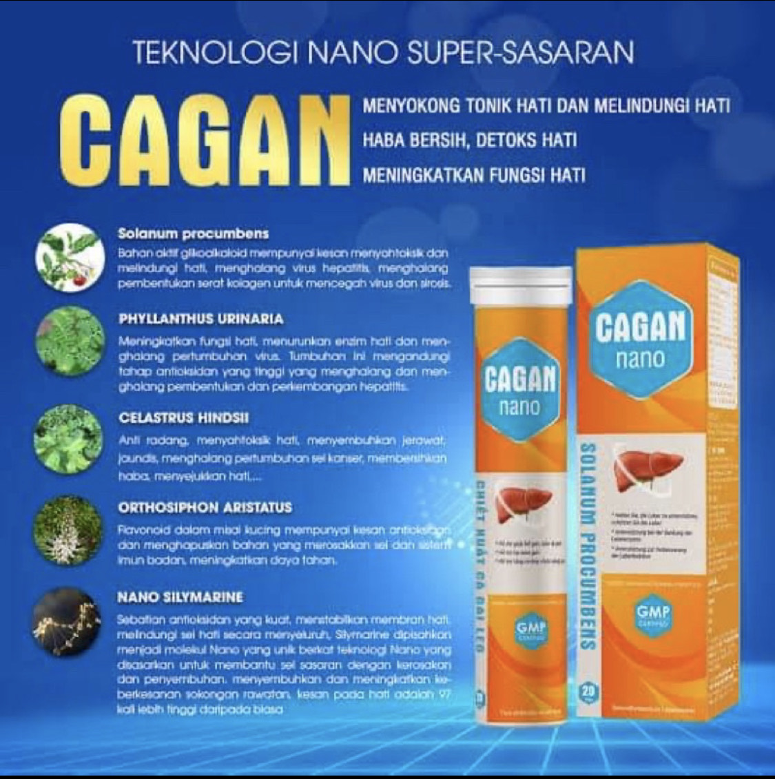 Original Cagan 20 Effervescent Tablets Liver Support | Lazada PH