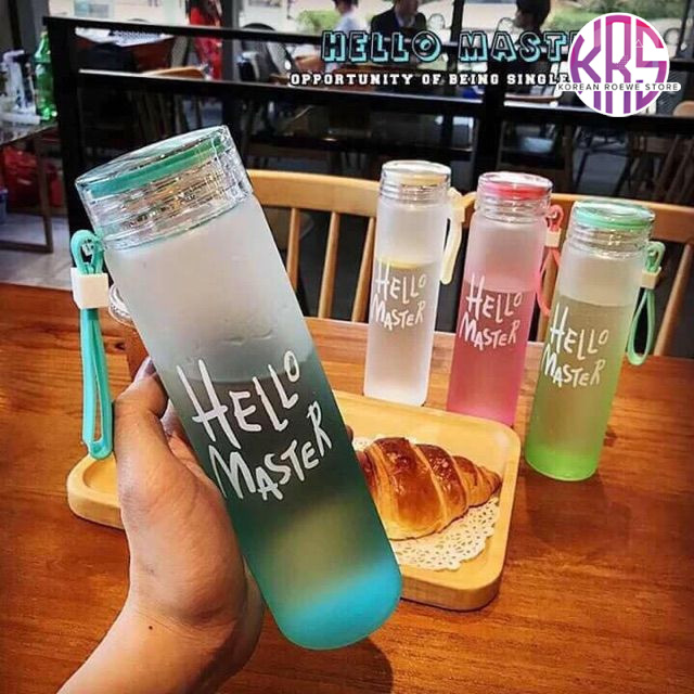 Hello Master Bottle Water Drinking Glass Water bottles blue | Lazada PH