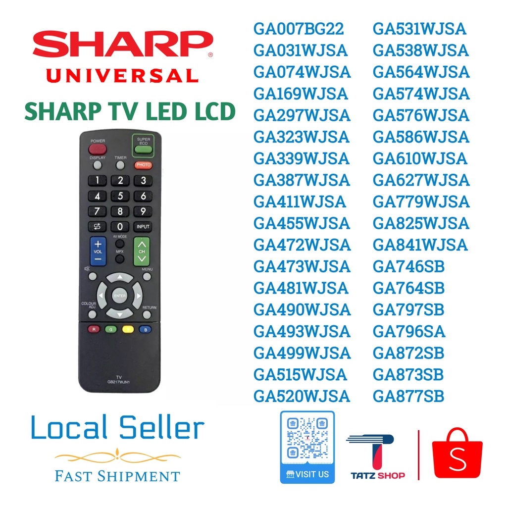 New 2023 SHARP Original TV/LED/LCD Remote Control Replacement GB217WJN1 ...