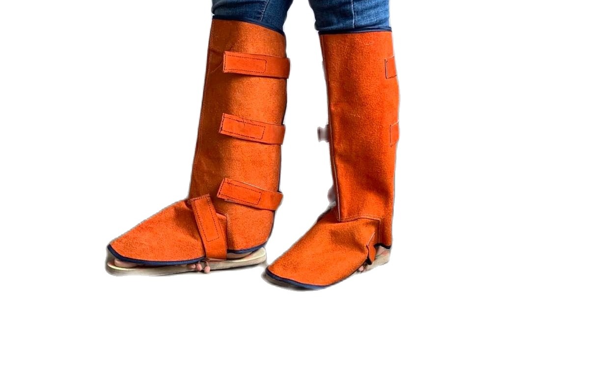 1 pair Leather Welding Spats Shoe/Boot Protector Real Cowhide Heavy ...