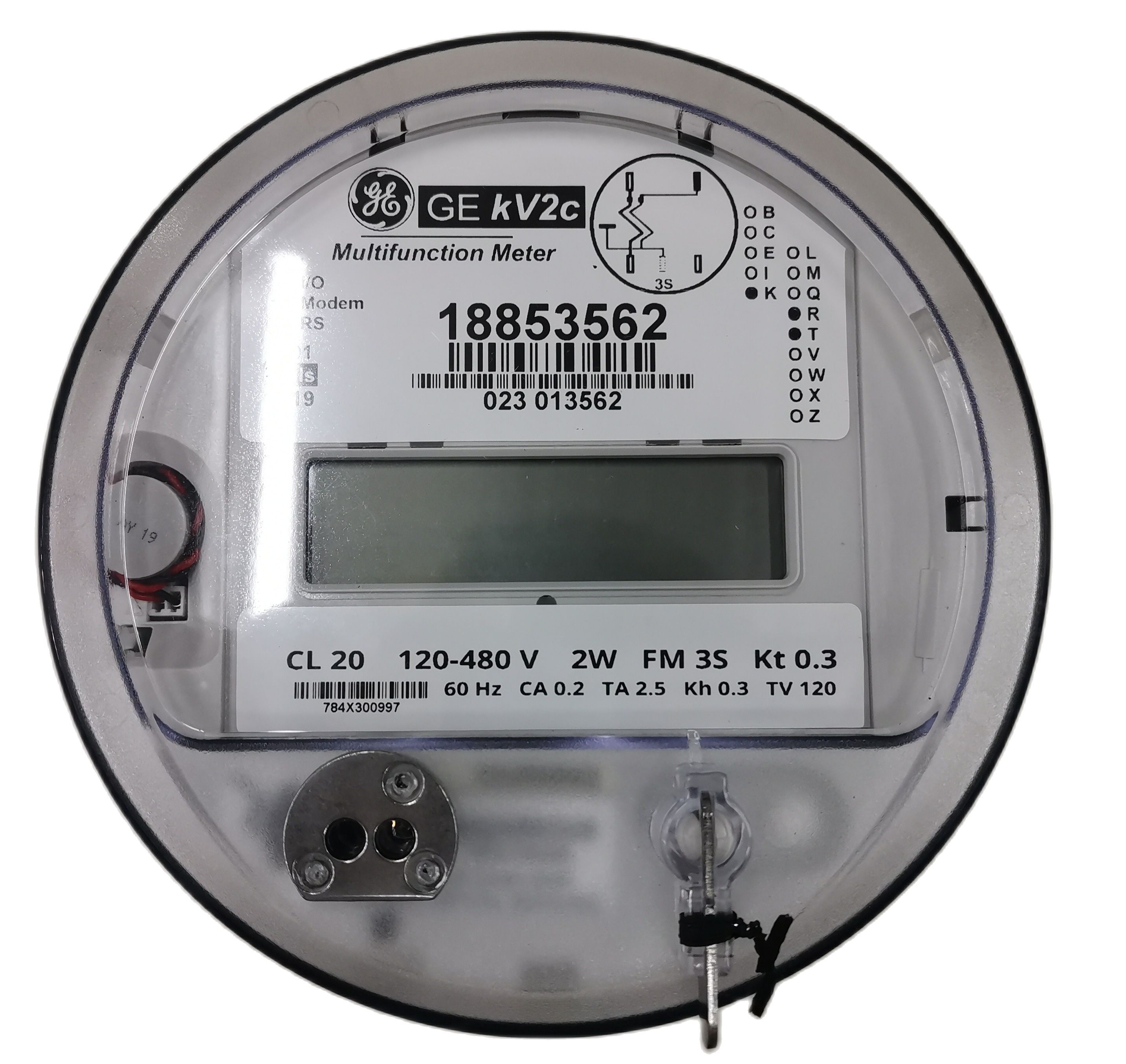KV2C FM3S KWH Electric Meter GE Or Alcara CT Rated Single Phase 2