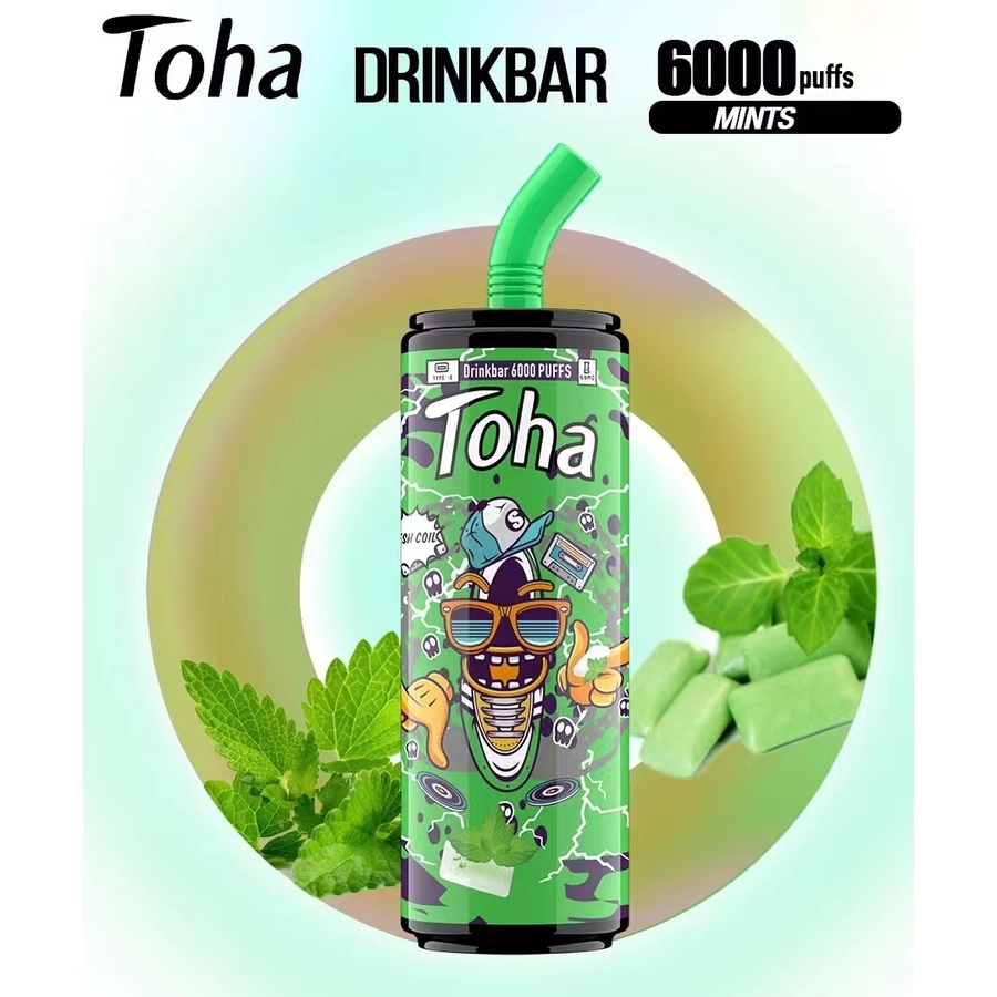 Toha 100 Legit Disposable Vape Pod Up To 6000 Puffs Rechargeable 1MAX ...