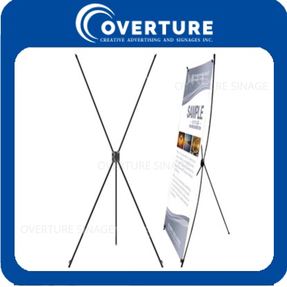 X Banner Stand 60x160 & 80x180 cm Standee Tarp Tarpaulin Decor Display ...