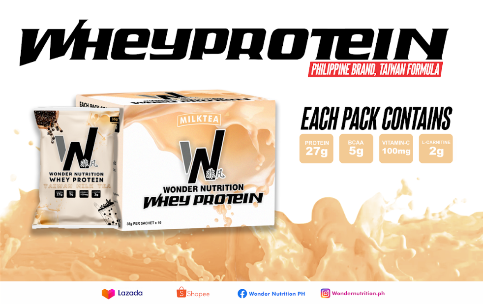 Wonder Nutrition 100% Whey Protein 27g protein per serving,10sachet ...