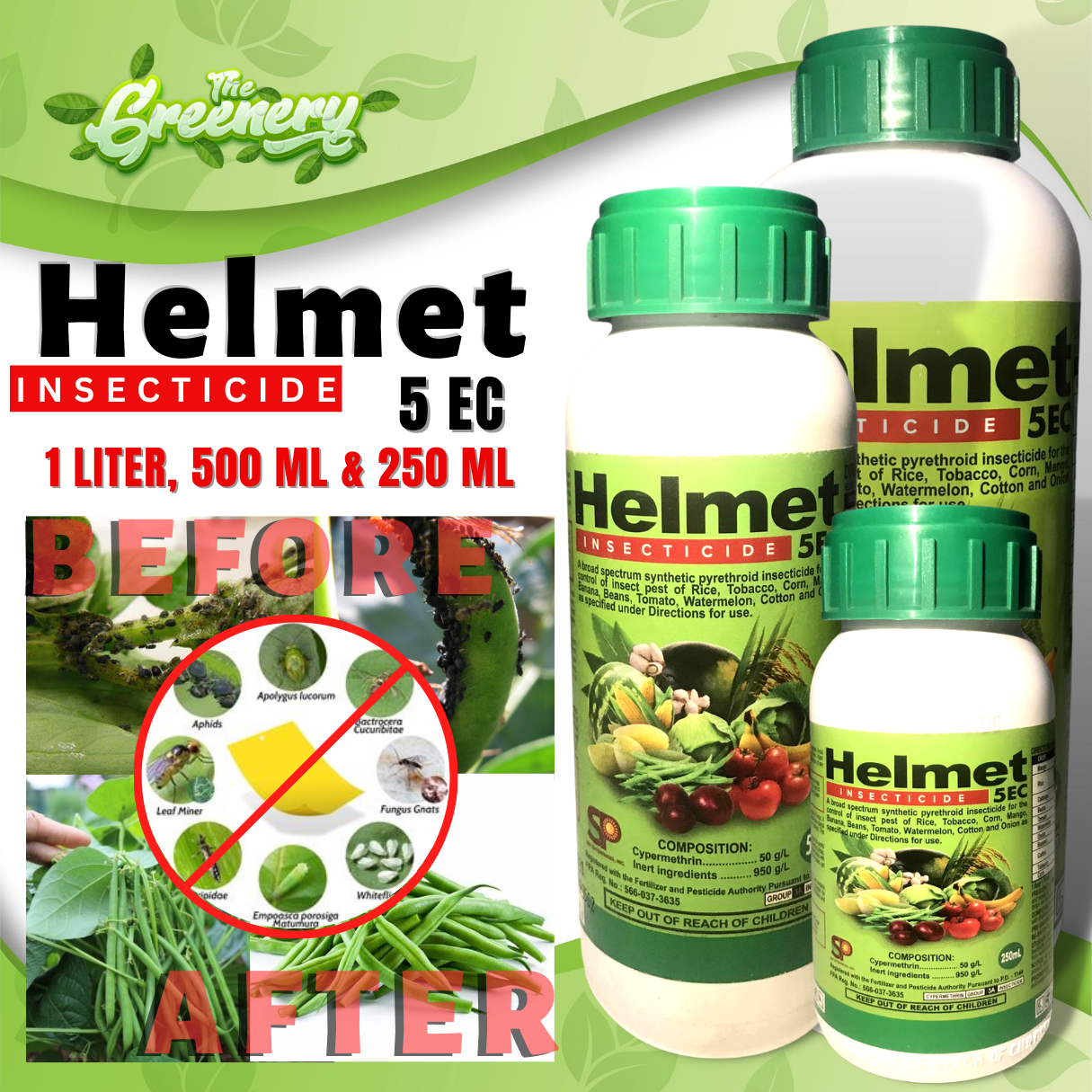HELMET 5EC INSECTICIDE BY: S&P ENTER. (1000 ML, 500 ML & 250 ML ...
