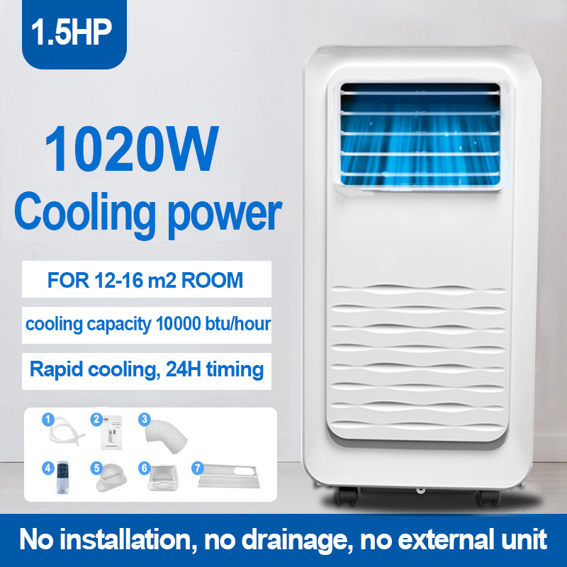 SHANBEN 1.5HP Portable Air Conditioner LED Touch Screen with Remote ...