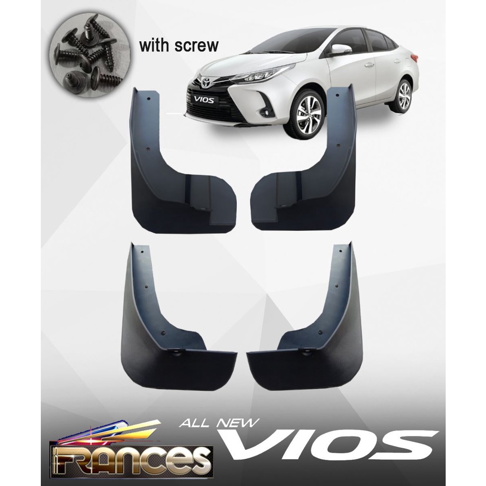 TOYOTA VIOS 2018-2022with screw Mudguard / Mud flaps / Mud guard ioio ...