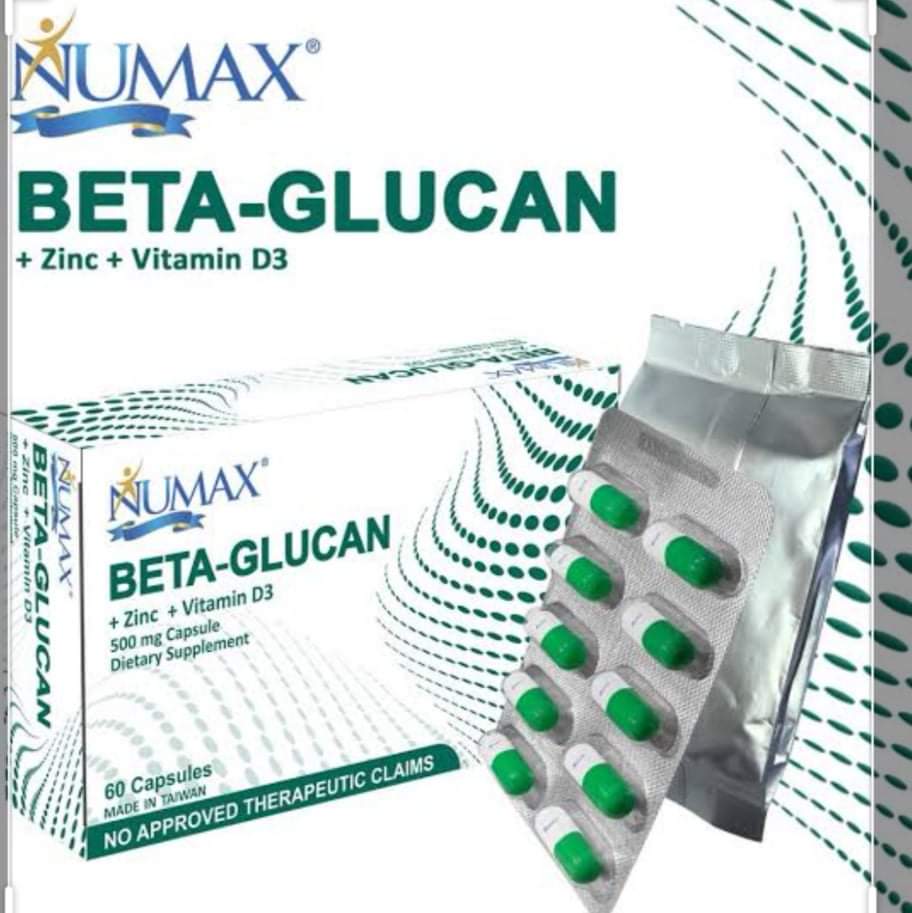 NUMAX BETA-GLUCAN + ZINC + VITAMIN D3 ( 60 CAPS PER BOX ) | Lazada PH