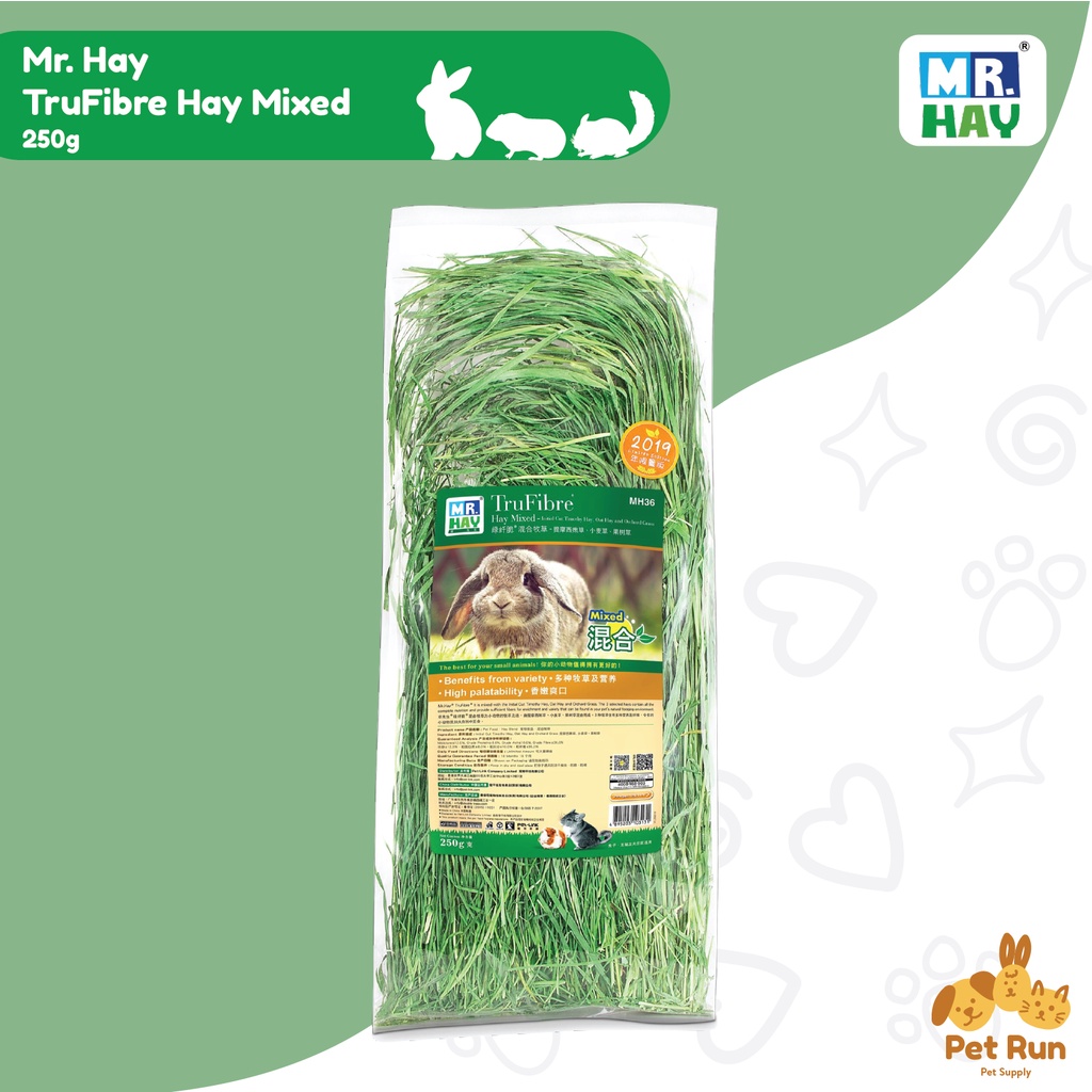 Mr. Hay TruFibre Hay Mixed Timothy Hay Oat Hay, Orchard Grass 250g for ...