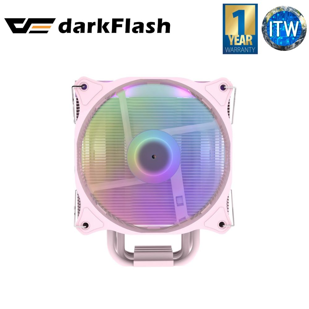 ITW | darkFlash DARKAIR Plus (LT) Pink Dual-Fan Side Flow CPU Cooler ...