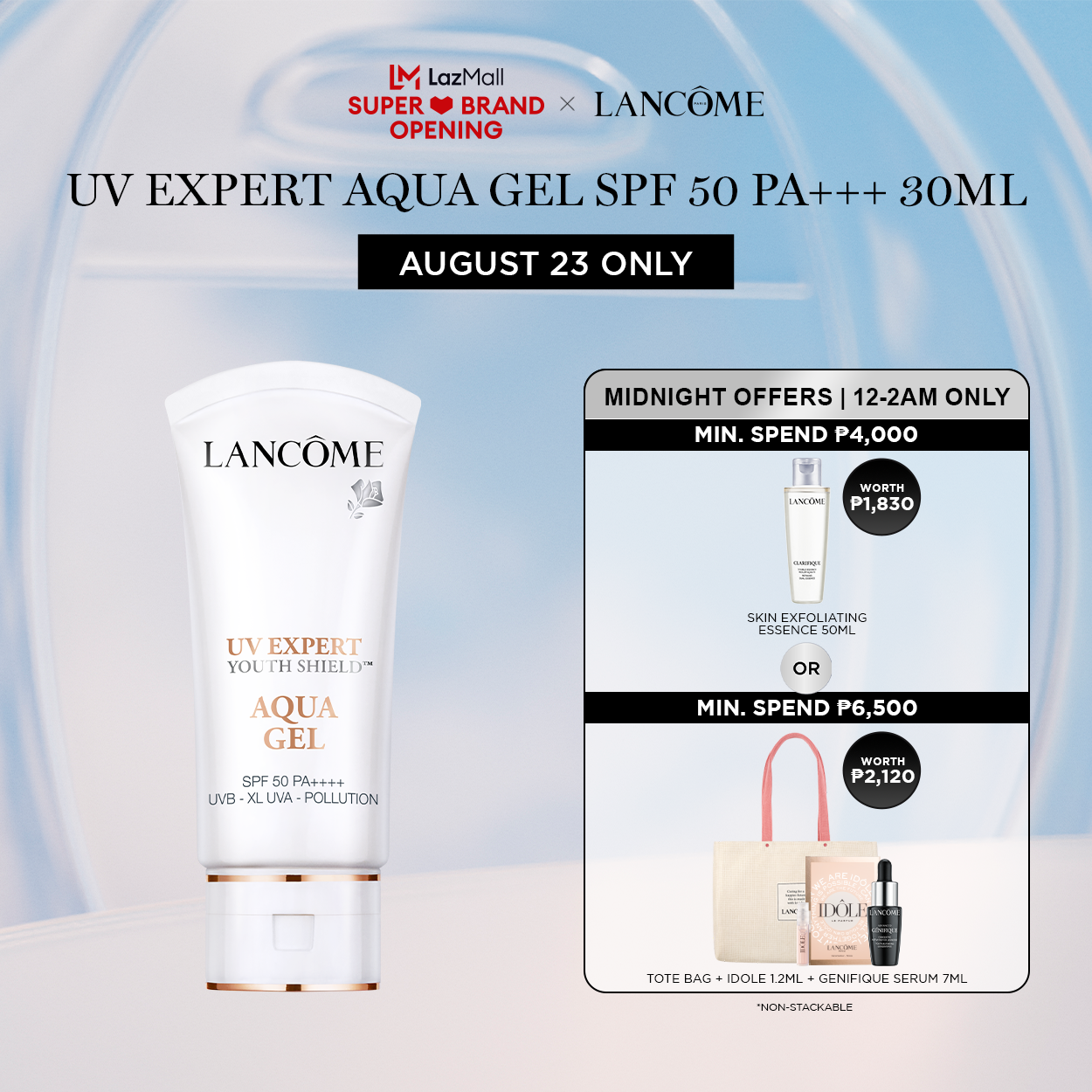 Lancôme UV Expert Aqua Gel SPF 50 PA ++++ - Lightweight & Breathable Sunscreen UVA and UVB ...