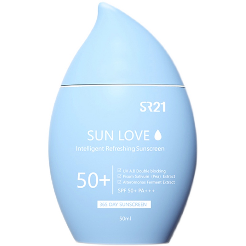 South Korea SR21 sunscreen lotion water droplets UV protection and blue ...