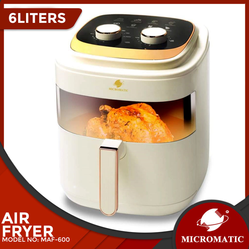 Micromatic MAF-600 6L Capacity Non-Stick Drawer Pan Adjustable Temp Air Fryer | Lazada PH