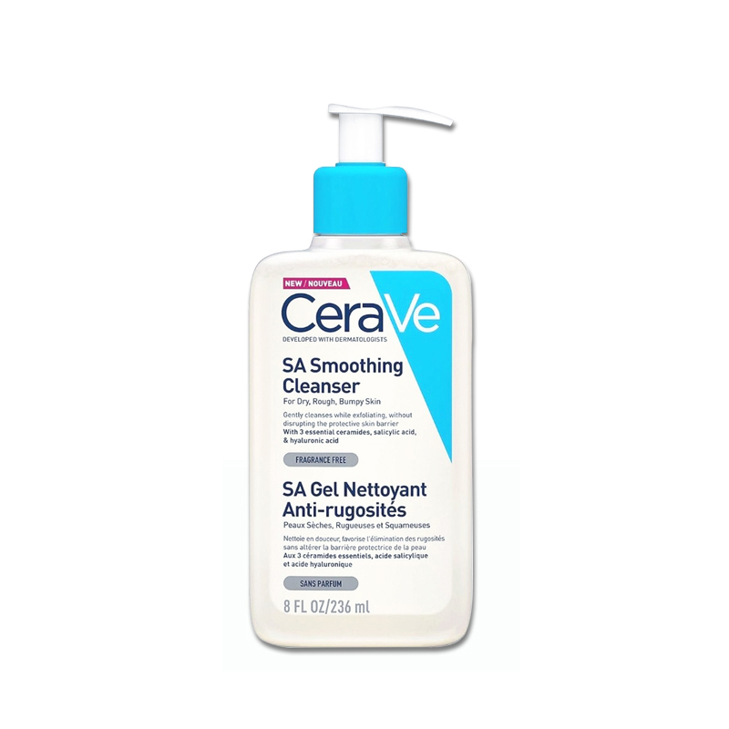 CeraVe SA Salicylic Acid Smoothing Cleanser Gentle exfoliator for acne ...