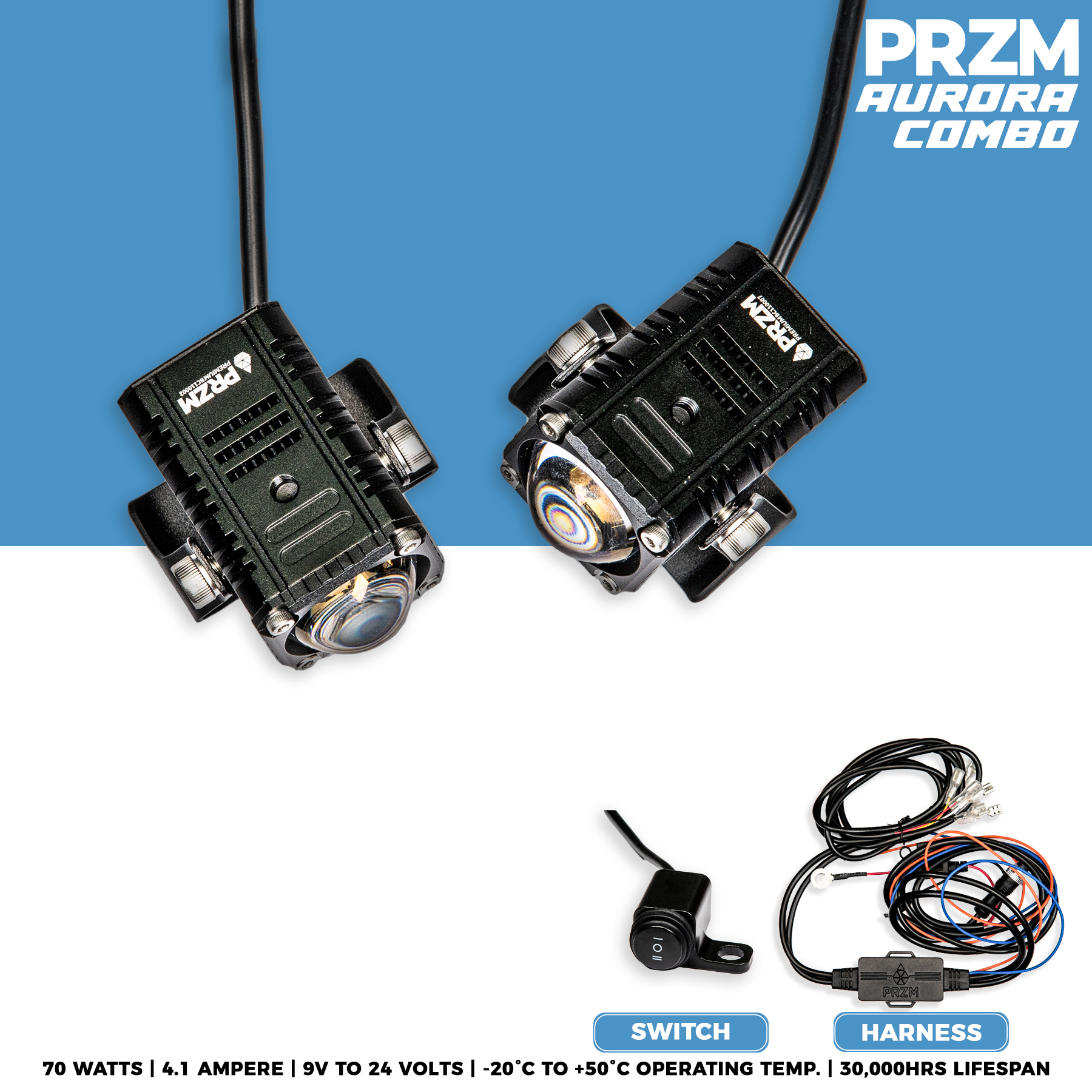 PRZM PREMIUM AUXILIARY LIGHTS AURORA 70 WATTS | Lazada PH