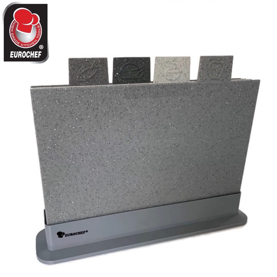 Eurochef Chopping Board Set of 5 with Index Style Tabs and Storage ...