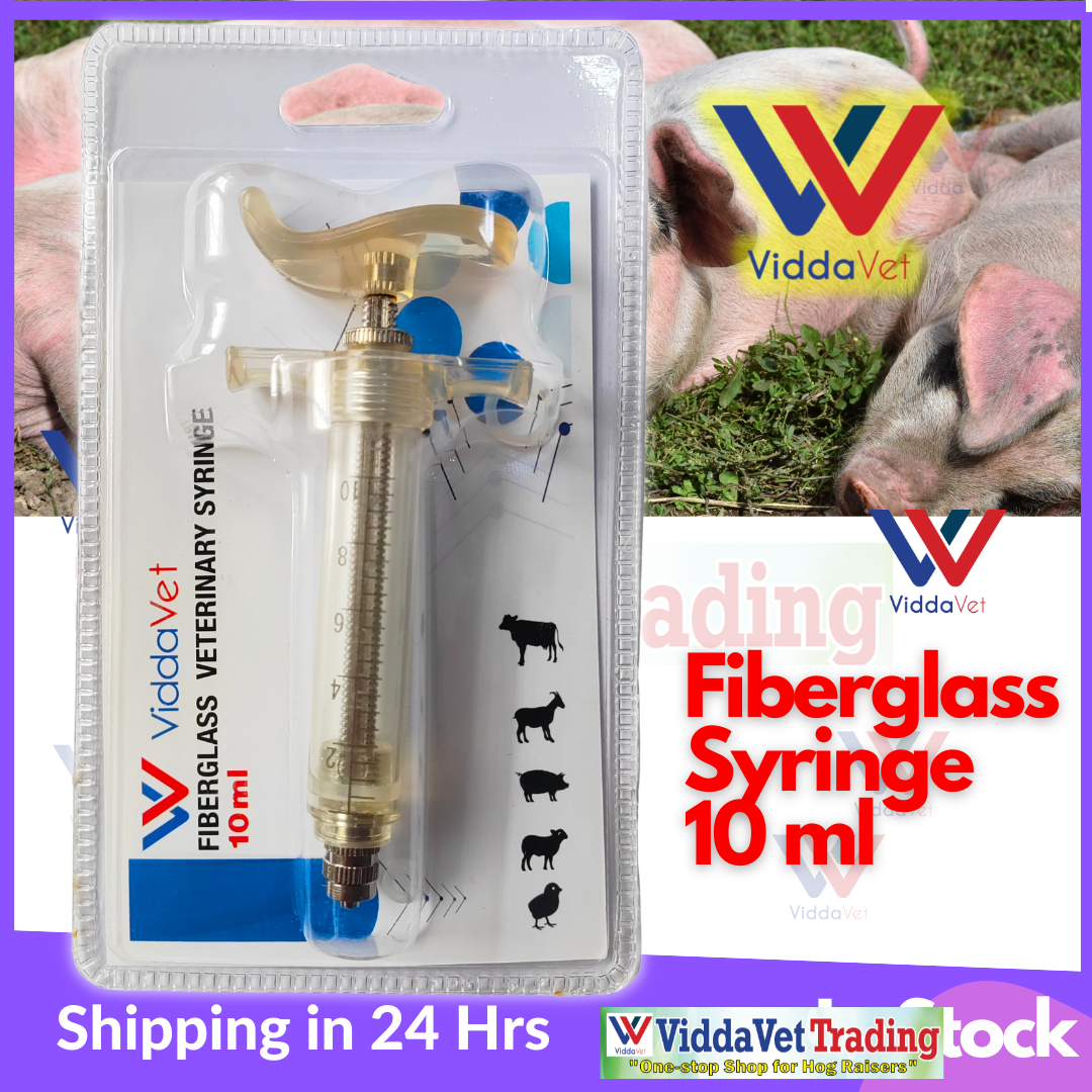 10mL Fiberglass Syringe Heavy Duty with Dosage Lock Veterinary Syringe ...