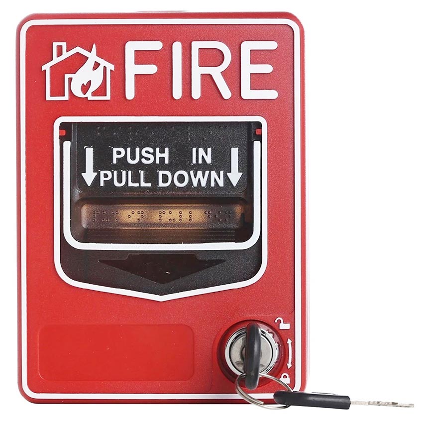 220Vac Fdas Manual Fire Alarm Call Point Pull Station Button With Panel ...
