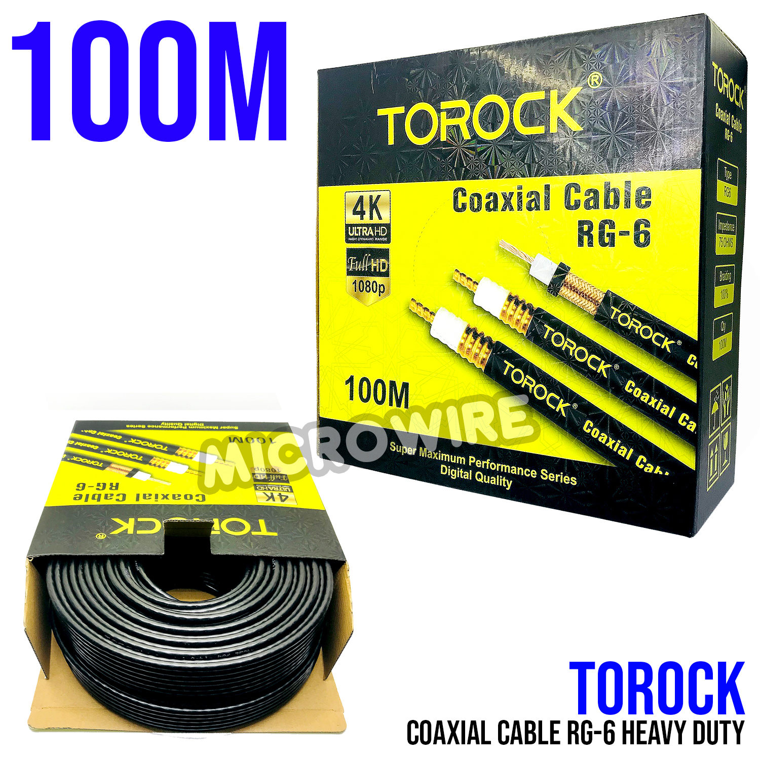 100M Torock Coaxial Cable RG-6 Heavy Duty | Lazada PH