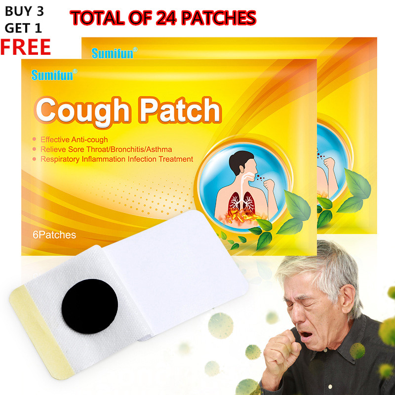 BUY 3 TAKE 1 BOX Herbal Organic Cough Relief Patch Sticker (24 patches ...