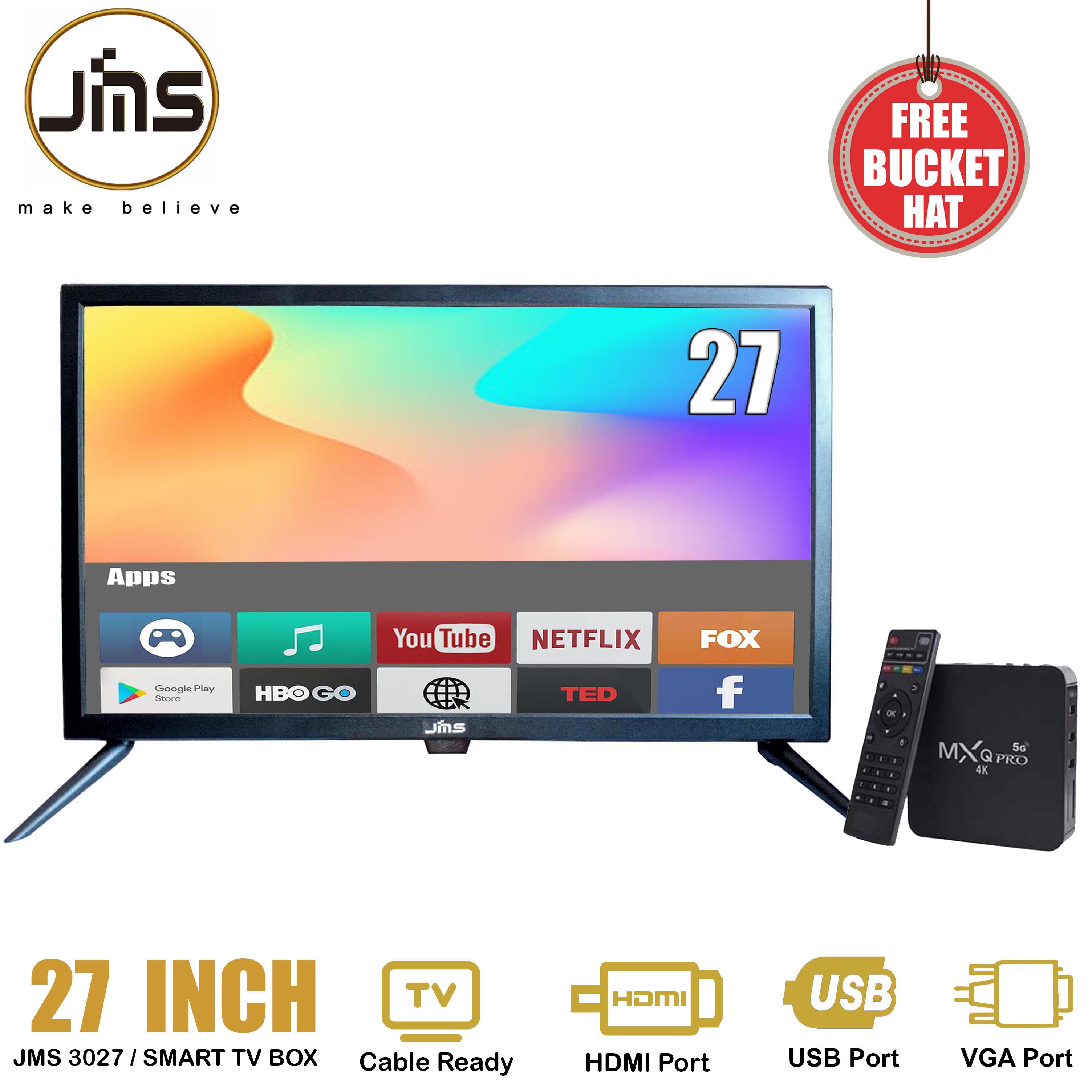 JMS LED-3027 + Smart TV BOX Super Slim LED TV 30 27 | Lazada PH