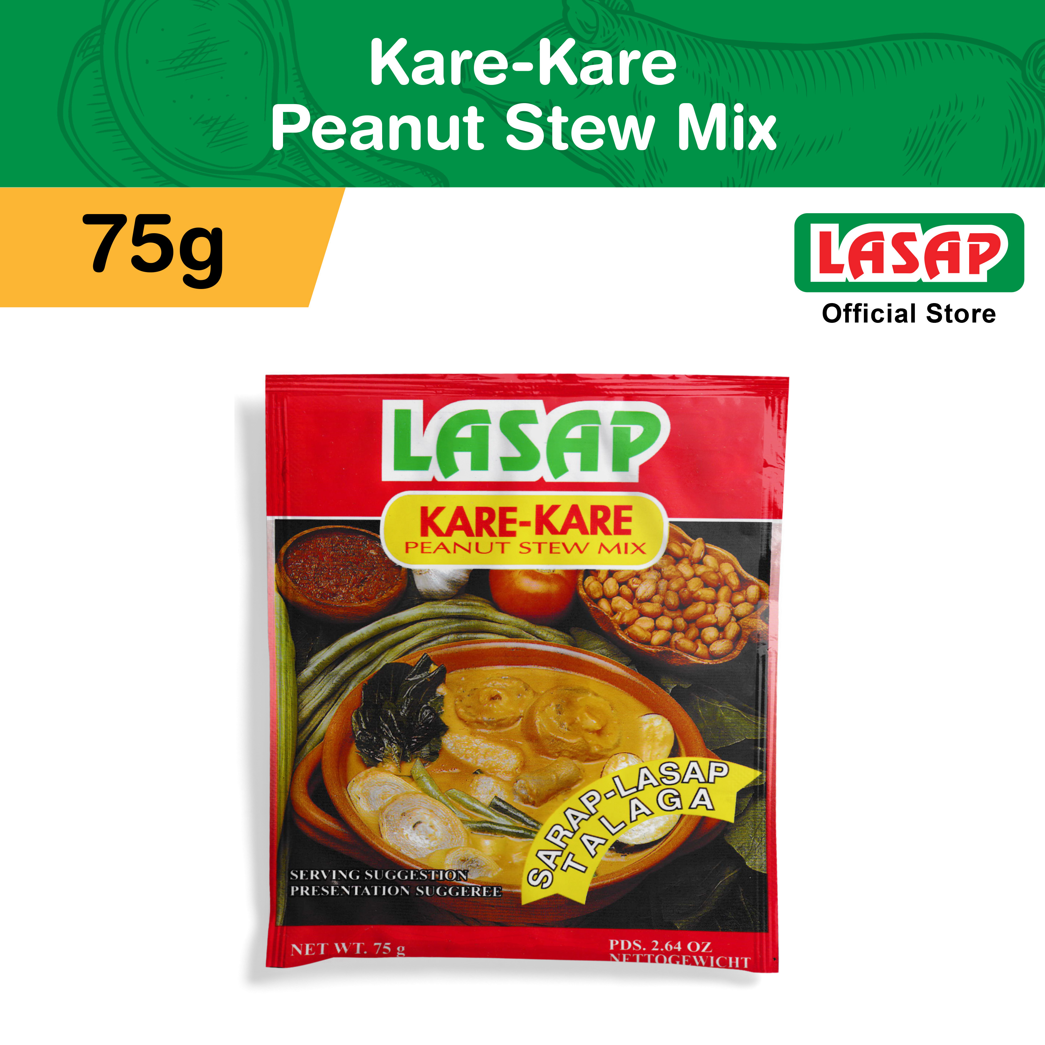 Lasap Kare Kare Pinoy Food Mix 75g | Lazada PH