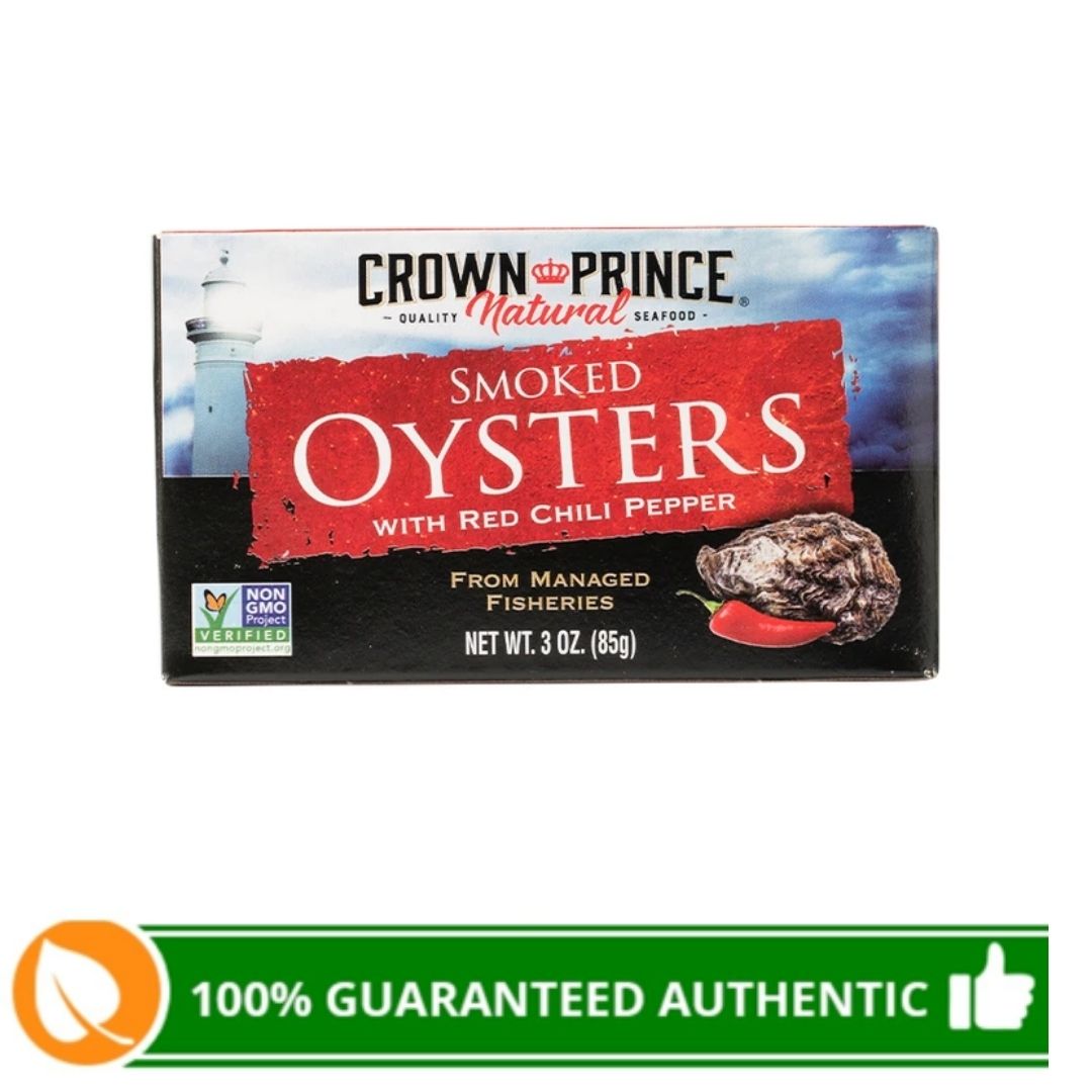 Crown Prince Smoked Oysters with Red Chili Peppers 85g | Lazada PH