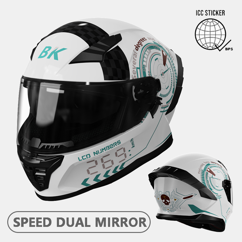 AXK 800 Motorcycle Helmets Open Face Modular Motor Helmet Dual Visor ...