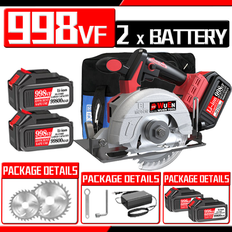 【Ready Stock】998VF Cordless Circular Saw 4 Inch Brushless Chainsaw ...