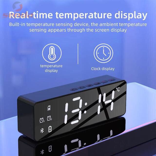aesthetic clock JK MALL SENDA Wireless Portable Bluetooth Speaker ALARM ...