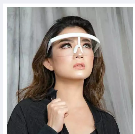 DB Oversized Exaggerated Visor Wrap Half Face Shield Large Mirror Acrylic Sunglasses Guard ...