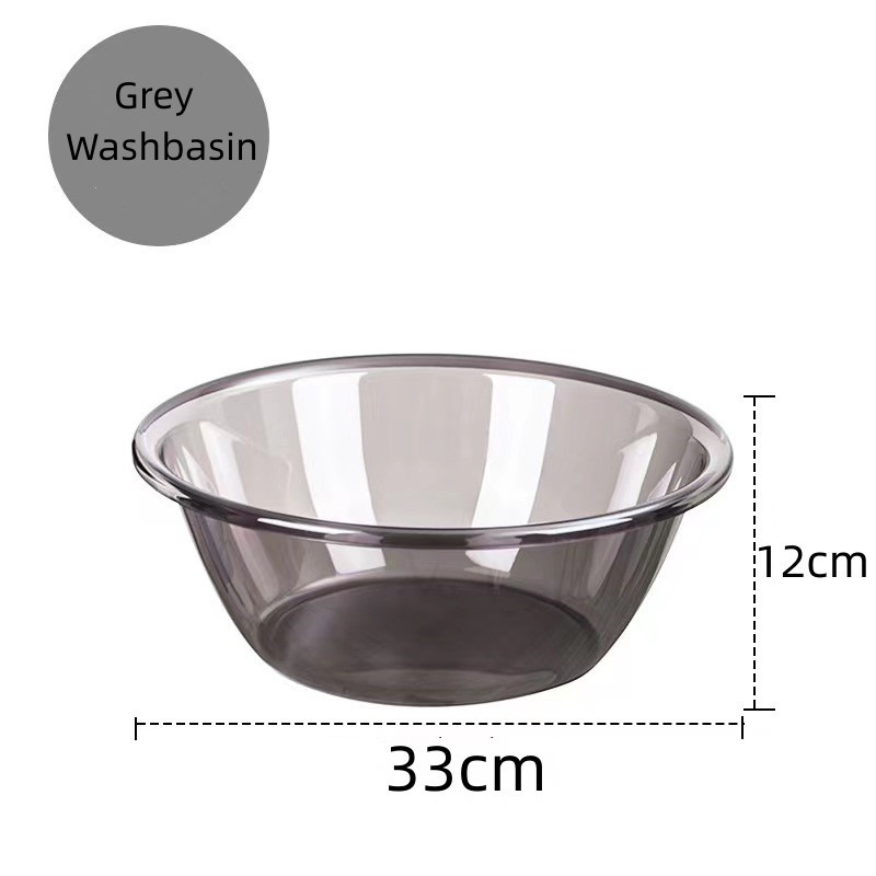 Thick Transparent Grey Timba Tabo Basin Set Bucket Dipper Home Kitchen ...