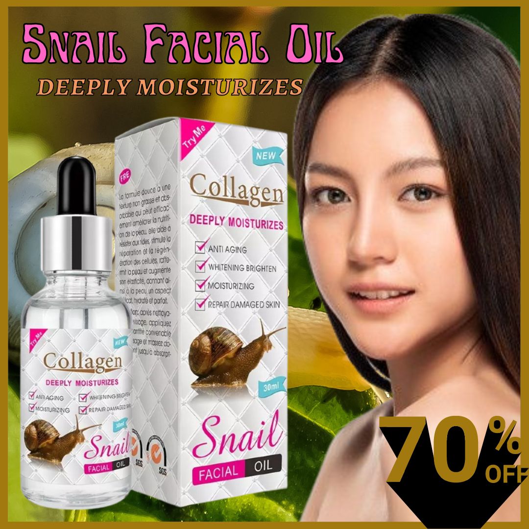 [ HIGH QAULITY ] Collagen Deep Moisturizing Snail Facial Oil Anti-Aging Whitening Brighten ...