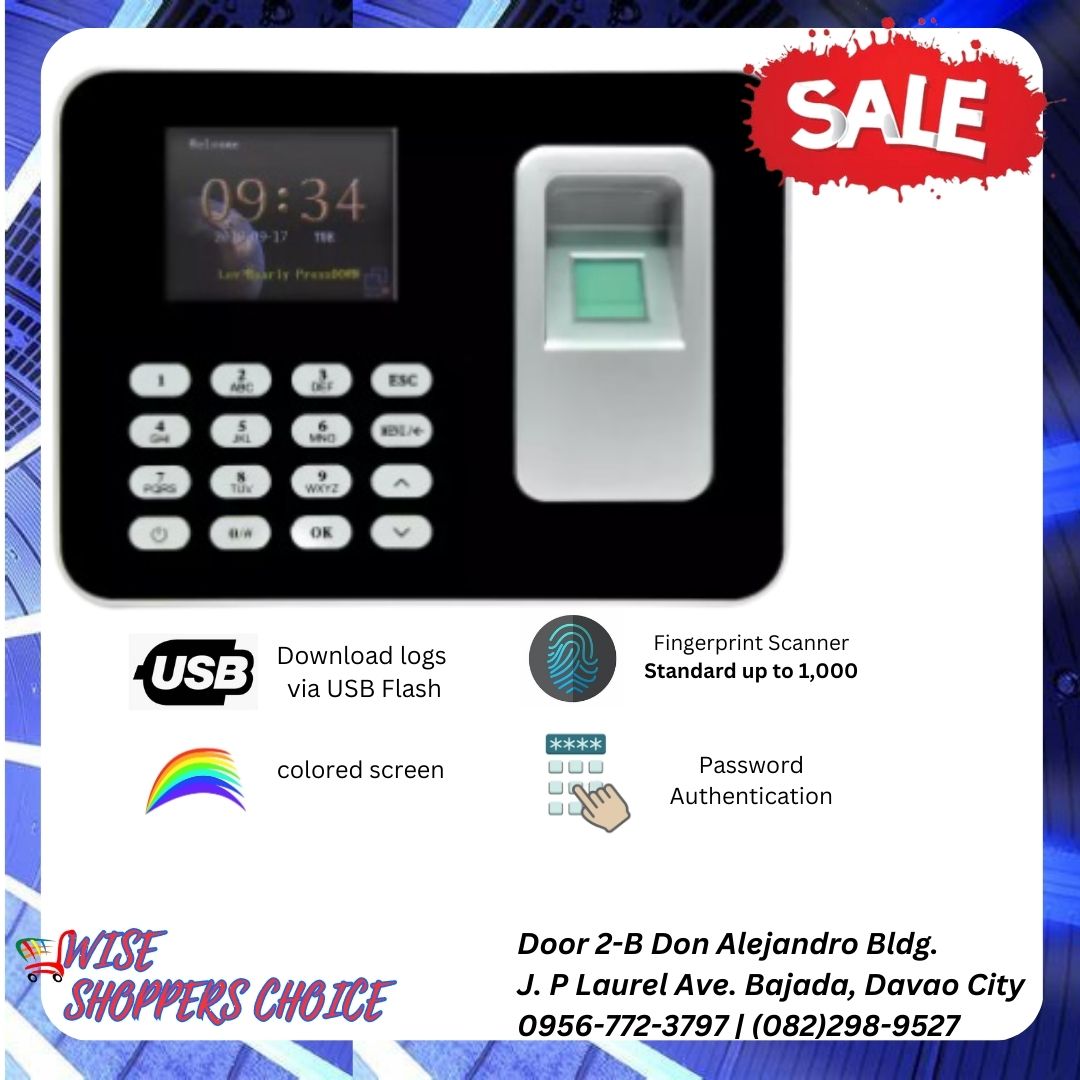 BIOMETRIC FINGERPRINT SCANNER, Standalone Biometrics Time Logs Machine ...