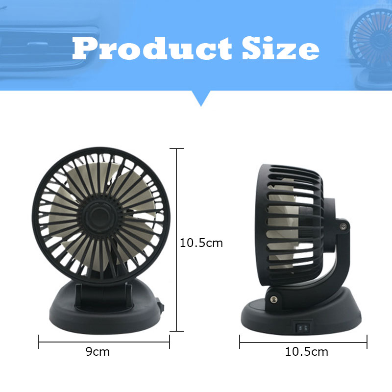 【High Quality】Universal Car USB Dual Head Fan 5V/12V/24V Air ...