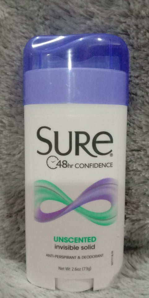 SURE 48hr CONFIDENCE UNSCENTED INVISIBLE SOLID ANTI-PERSPIRANT ...