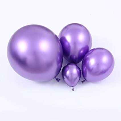 Purple Metallic Balloons Violet Metallic Balloons 5 inches ,10 Inches ...