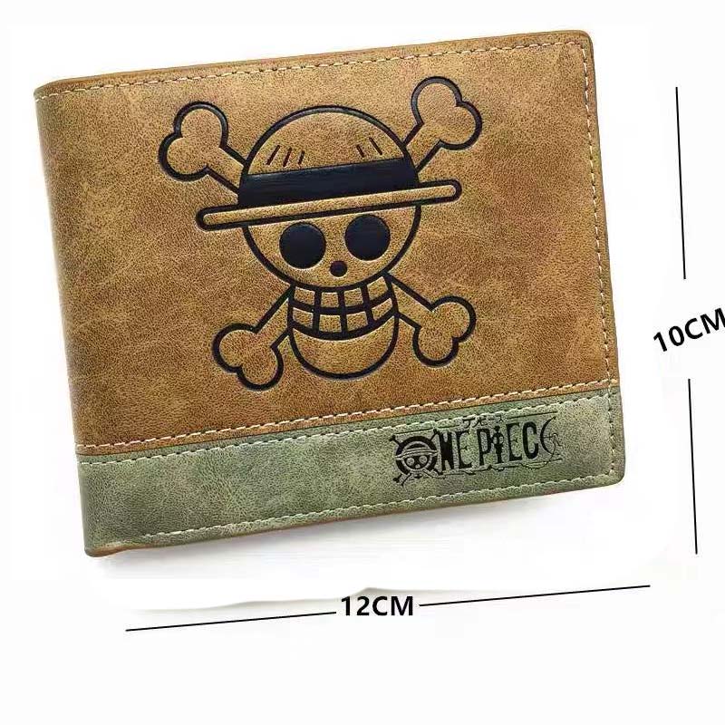 Japanese Anime Wallets Men Leather Bifold Wallet Short Wallet D Luffy ...