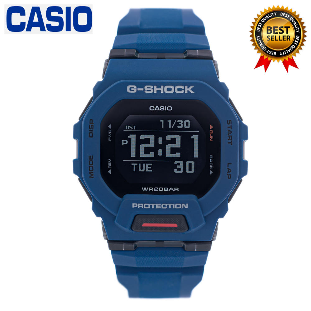 Casio GBD-200 Digital Blue Black Resin Band Waterproof Sports Watch ...