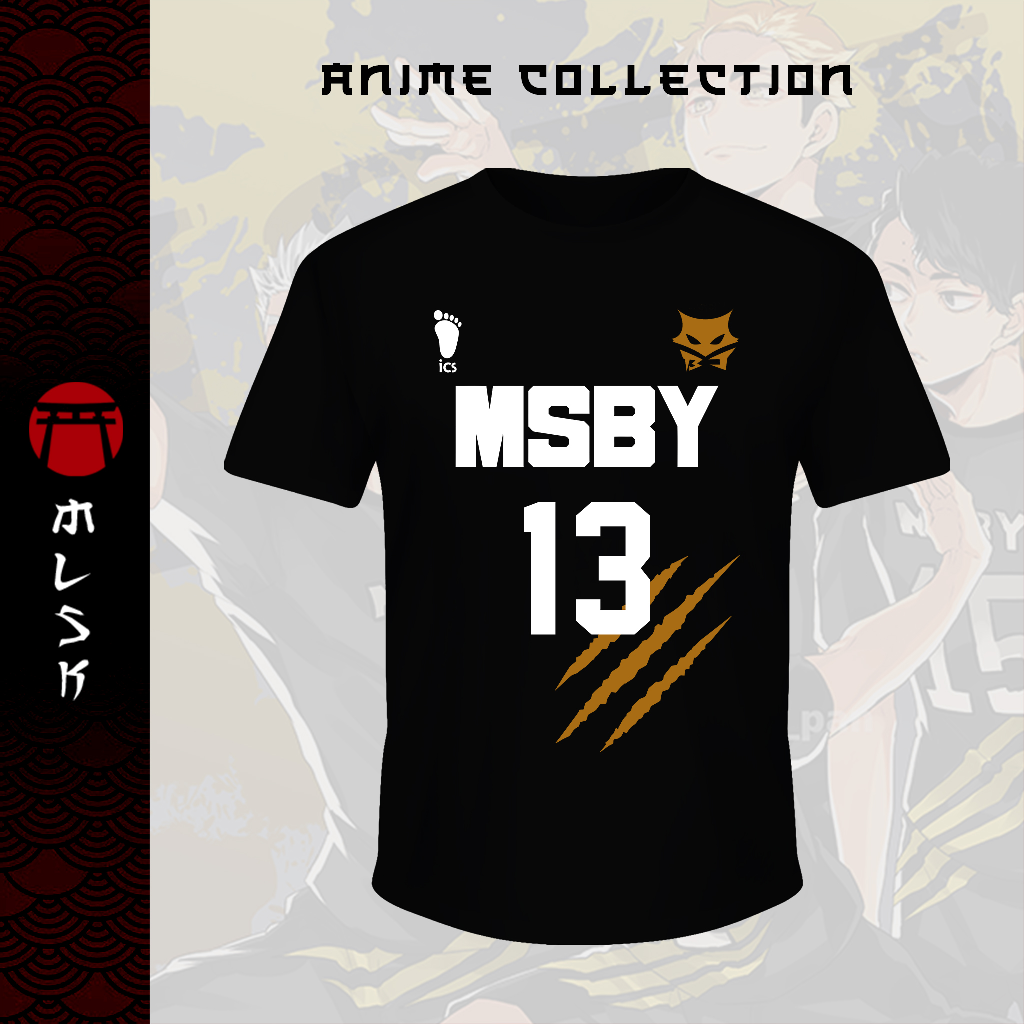MSBY BLACK JACKAL UNIFORM SHIRT HAIKYUU ANIME SHIRT | SHOYO HINATA ...