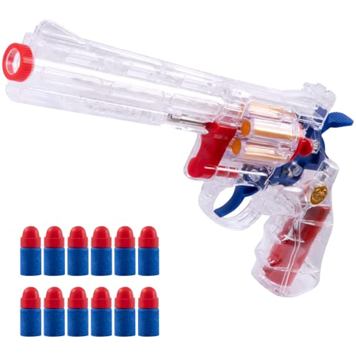 NERF Pellet Toy Revolver Baril Barilan Toys with Bala with Clear ...