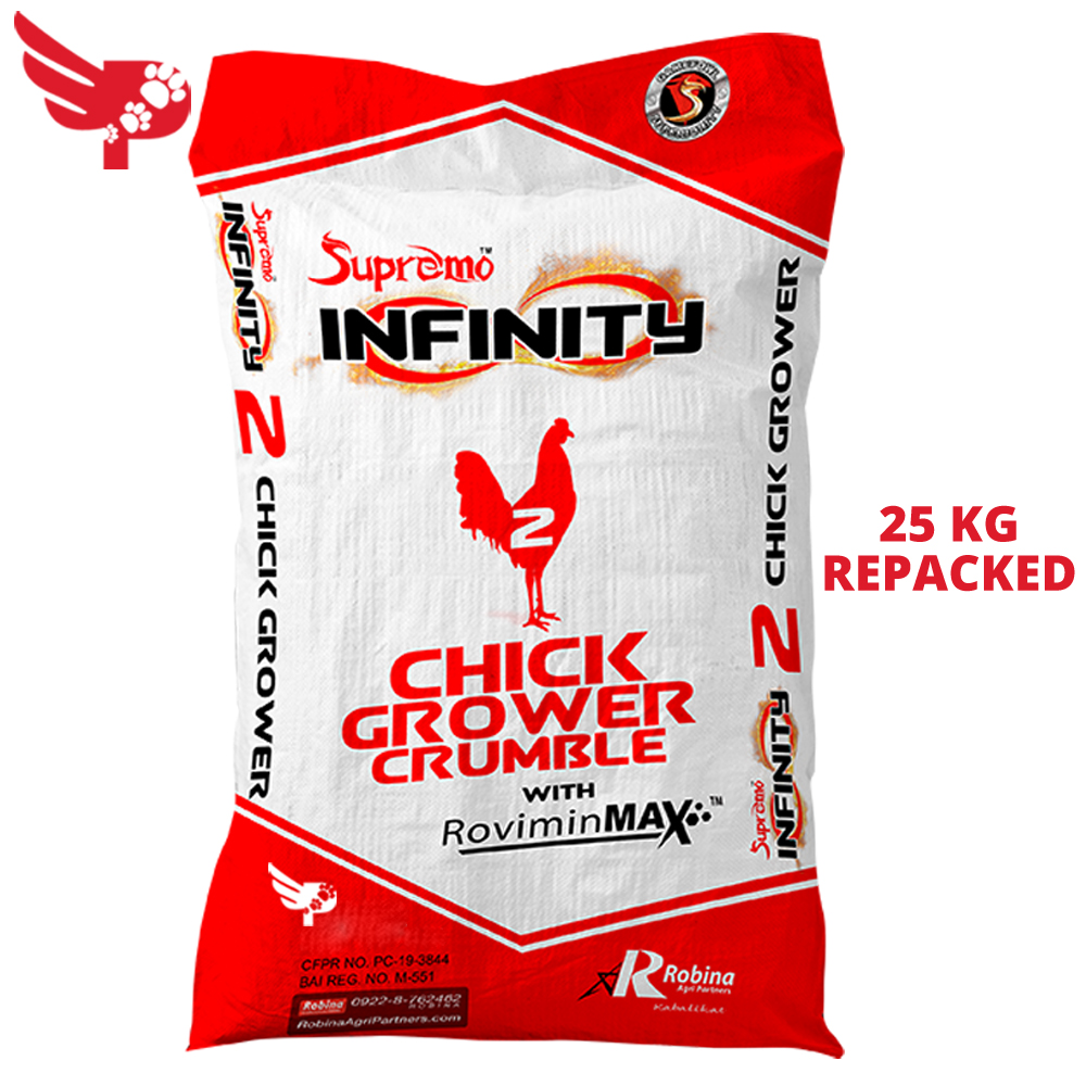 Supremo Infinity 2 Chick Grower Crumble 25KG Repacked - With RoviminMAX ...