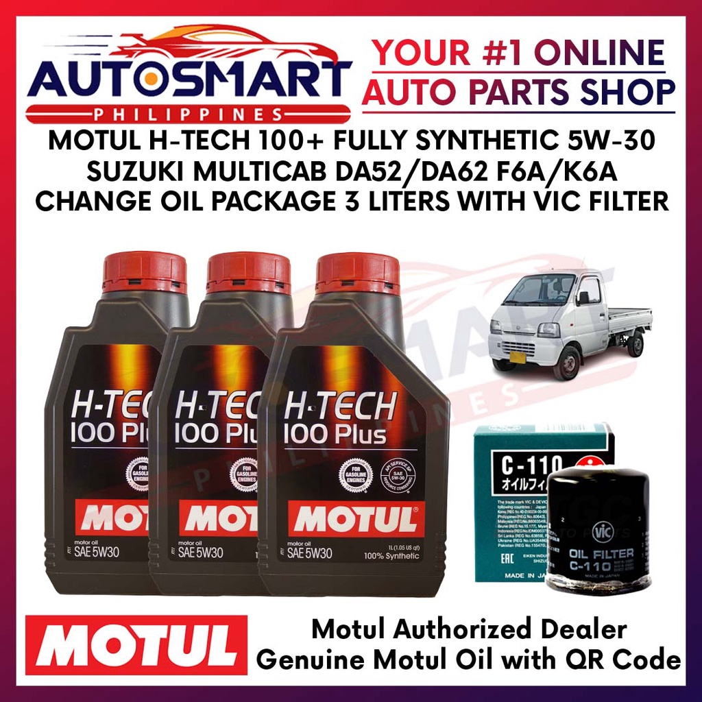 MOTUL Suzuki Multicab Bigeye DA52/DA62 H-TECH 100+ Fully Synthetic 5W ...